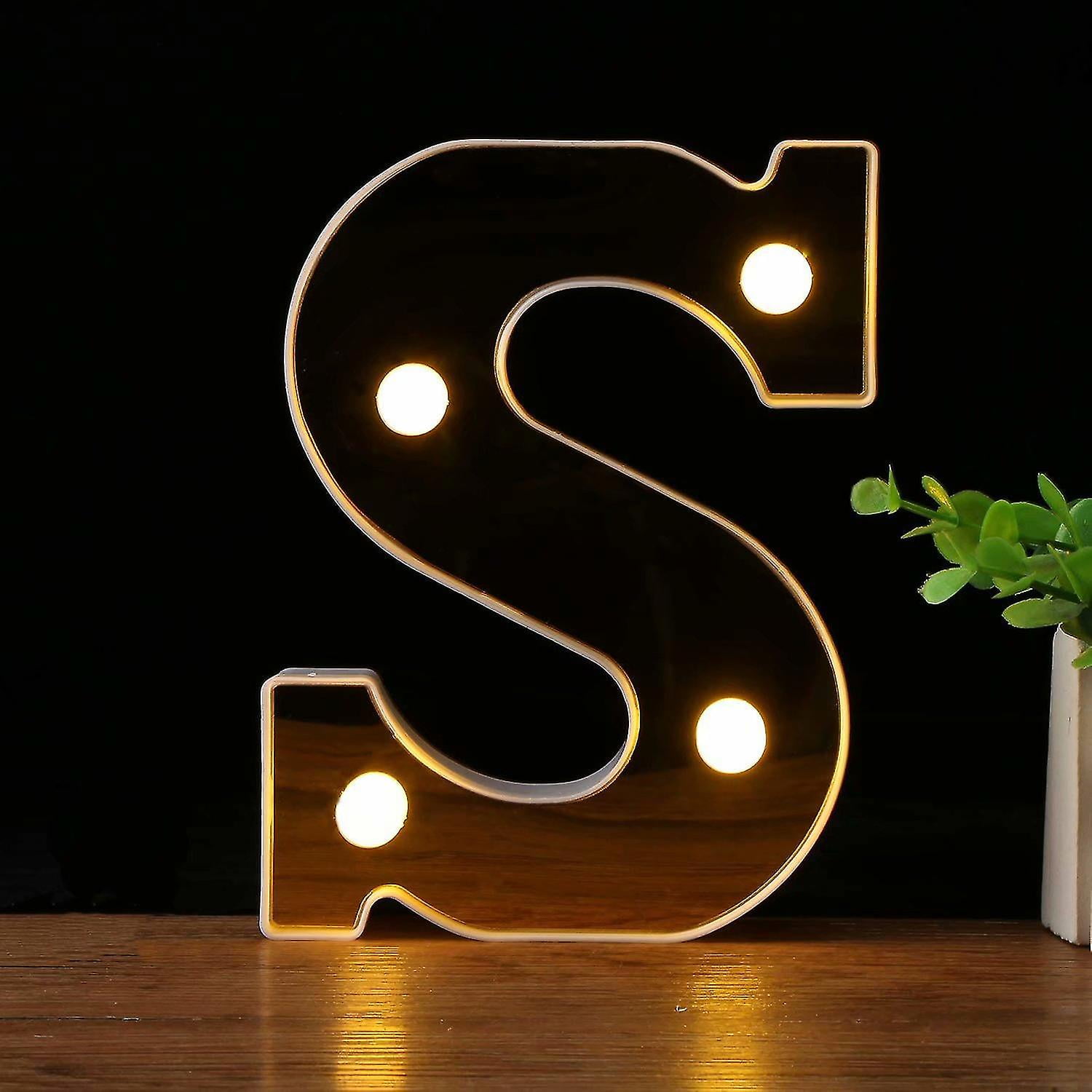 Luces de letras Lámpara del alfabeto Decoración LED para sala de ...