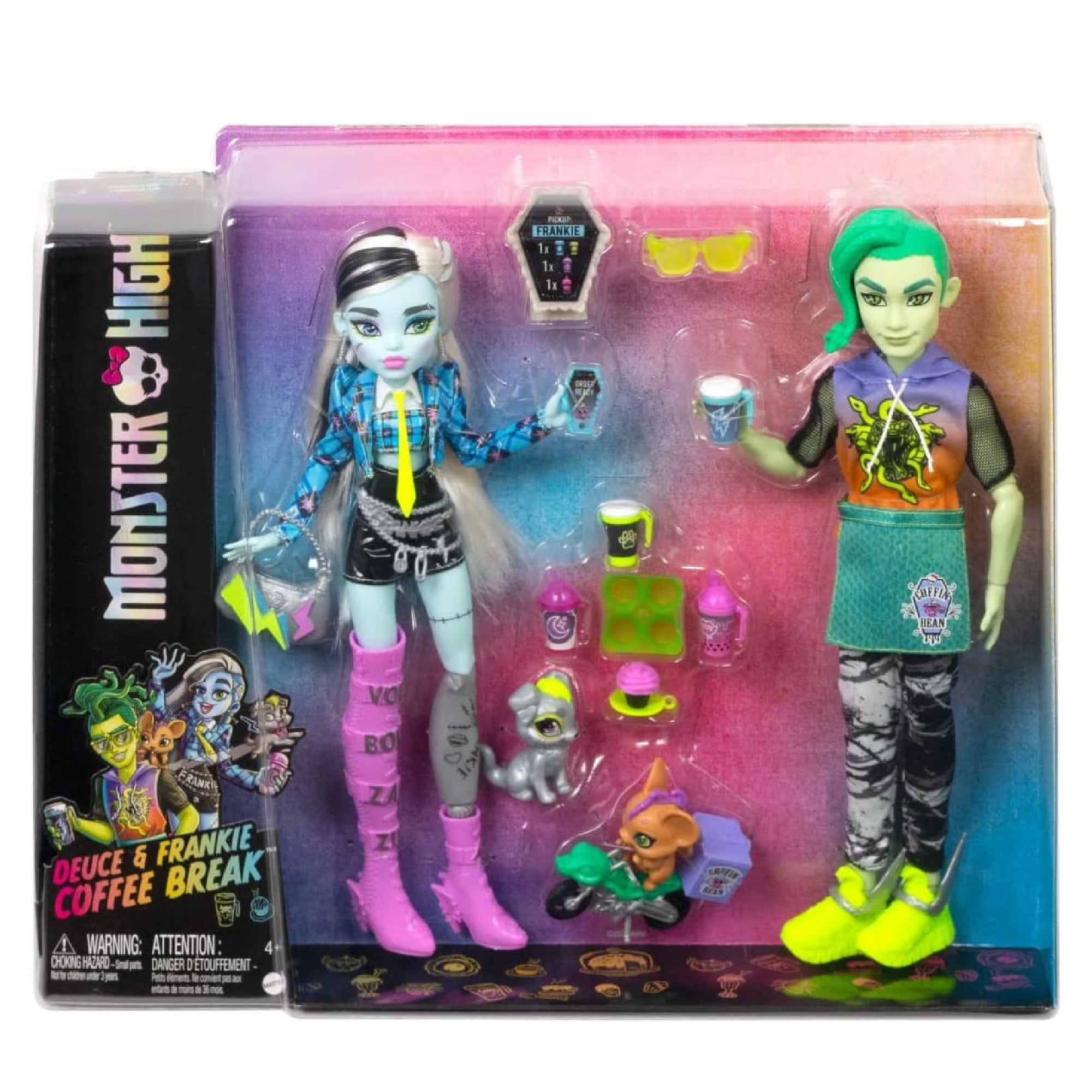Monster High Coffee Break Frankie Stein & Deuce Gorgon Doll Set ...