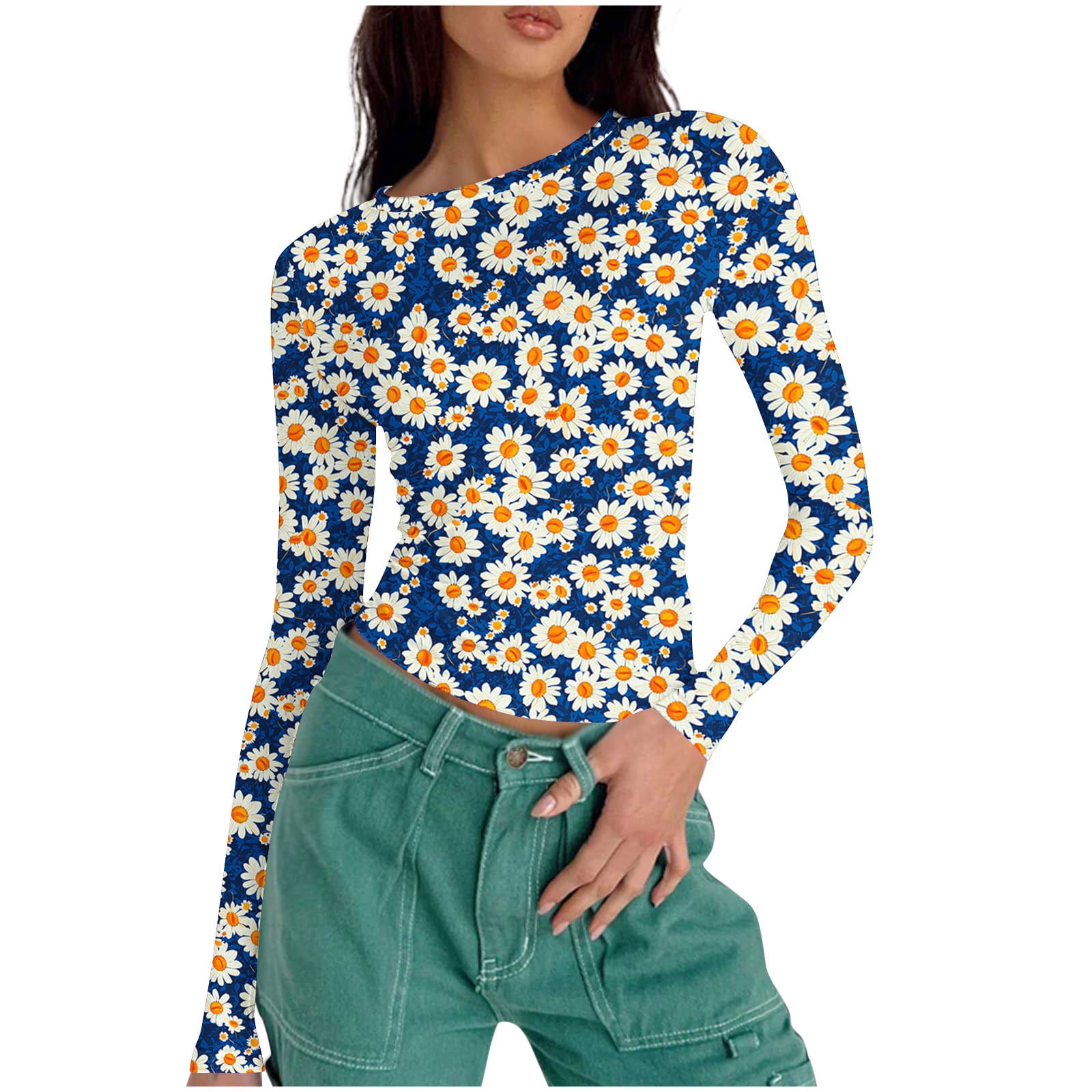 Click here for Njdvhb Womens Long Sleeve Round-Neck Blouses & Shi... prices