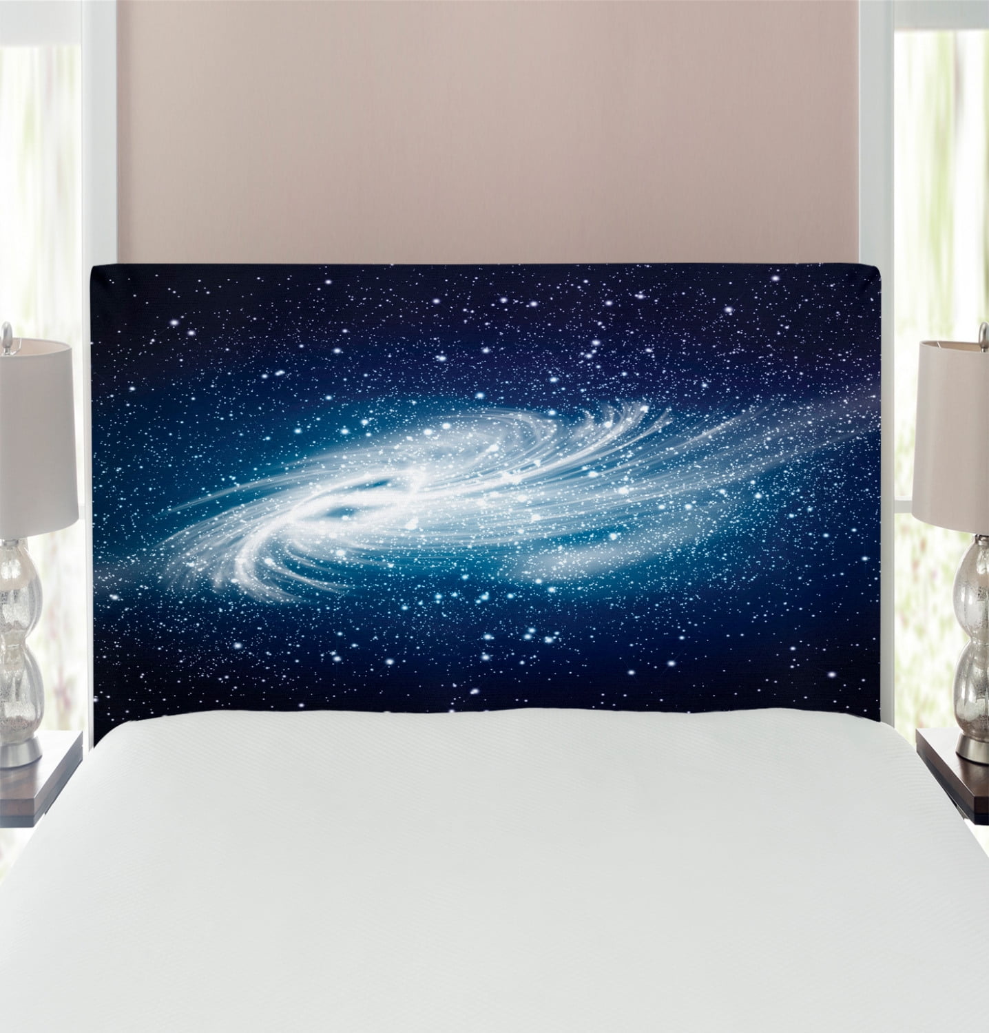 Outer Space Headboard, Spiral Galaxy Image Space and Stars Celestial ...