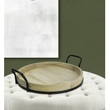 Better Homes & Gardens Rustic Light Wood and Metal Serving Tray 18.5x17 ...