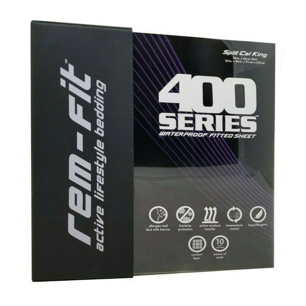Rem-Fit Active Lifestyle Bedding 400 Series Fitted Sheet Split Cal King ...
