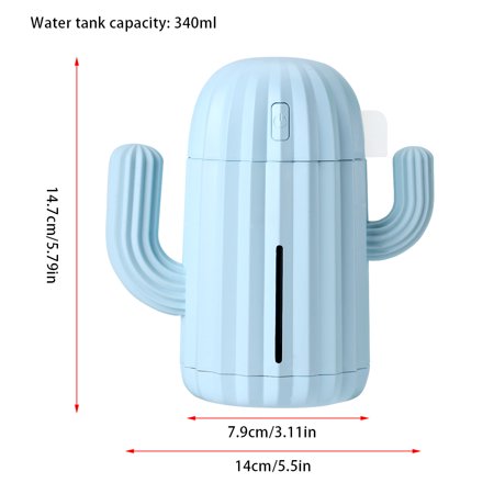 Mini Humidifier 340ml USB Rechargeable Air Diffuser Adjustable ...