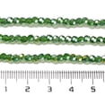 20Strand Transparent Glass Beads 32 Facets AB Color Plated Round Green ...