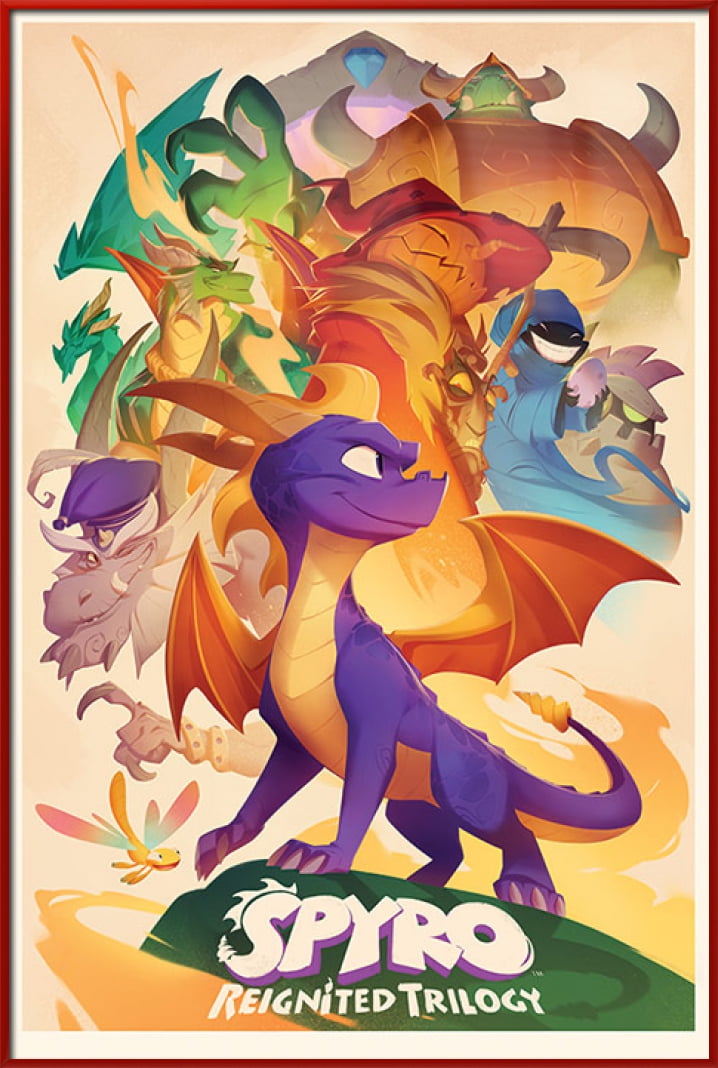 Spyro Reignited Trilogy - Framed TV Show & Gaming Poster (Spyro Solo ...