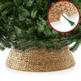 32-Inch Water Hyacinth Christmas Tree Collar, Woven Tree Base Cover ...