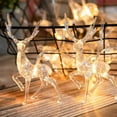 Christmas Lights Reindeer String Lights - 9.8 ft 20 LED Warm White ...