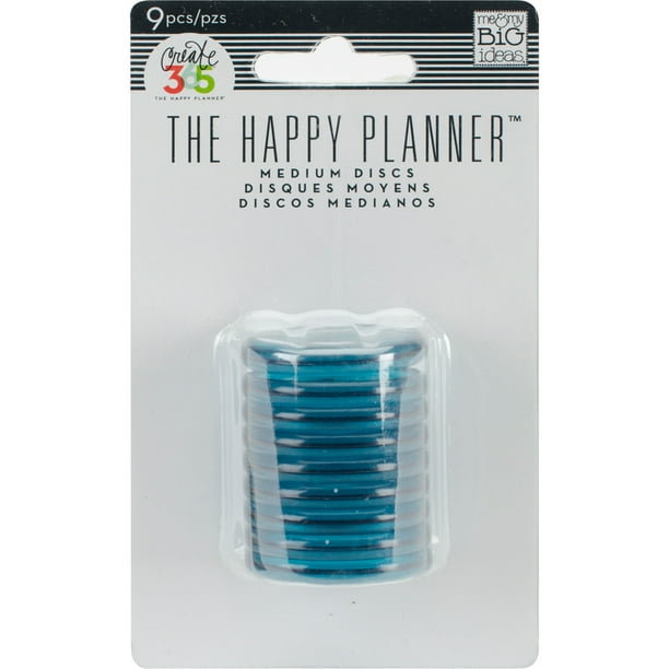 Happy Planner Discs 1.25" 9/Pkg-Clear Teal 1.25" - Walmart.com ...