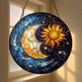Abstract Circular Stained Glass Style Suncatcher Set – Geometric Window ...