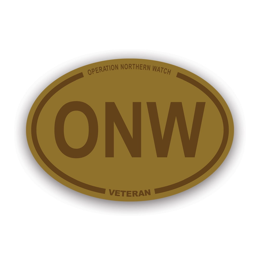 Desert Camo Operation Northern Watch Veteran ONW Oval Sticker Decal ...