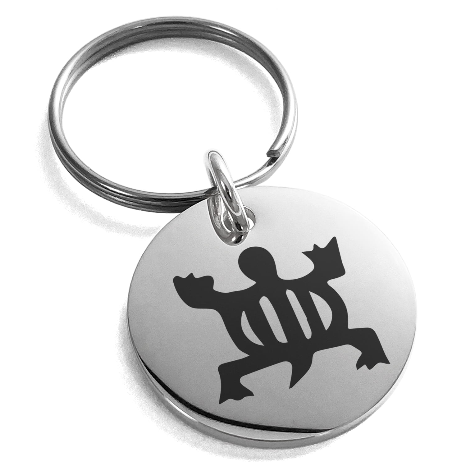 Stainless Steel Aztec Adaptability Rune Engraved Small Medallion Circle ...