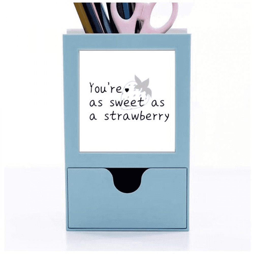 Romantic Expression Sweet Strawberry Desk Supplies Organizer Pen Holder ...