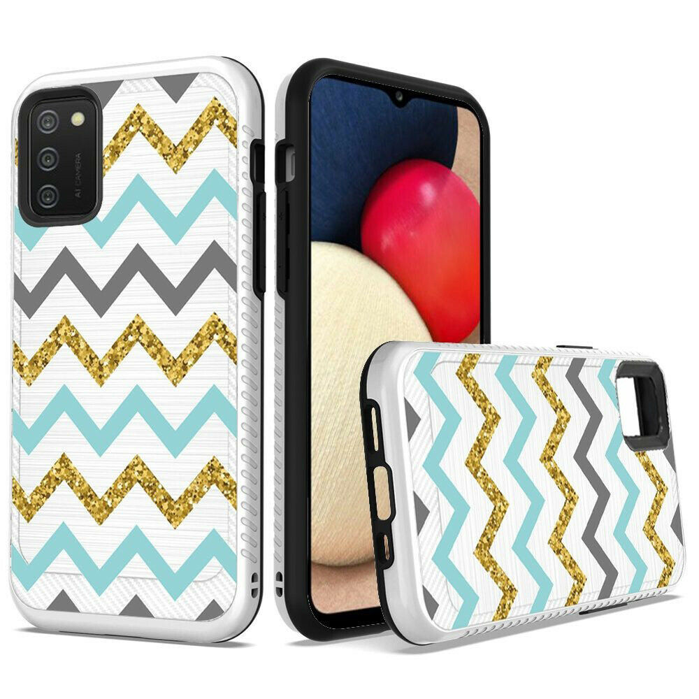 Kaleidio Case For Samsung Galaxy A02s 5G [Metallic Armor] Lightweight Hybrid [Shockproof] 2 ...