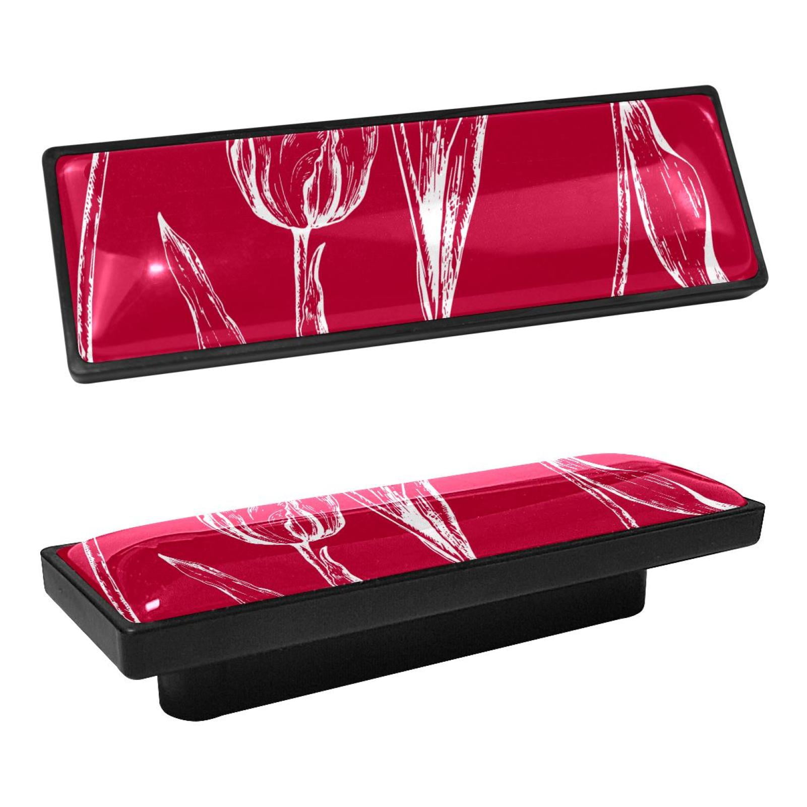 4 Pcs Rectangle Cabinet Handle Cupboard Knob Drawer Pulls Handle Tulips ...