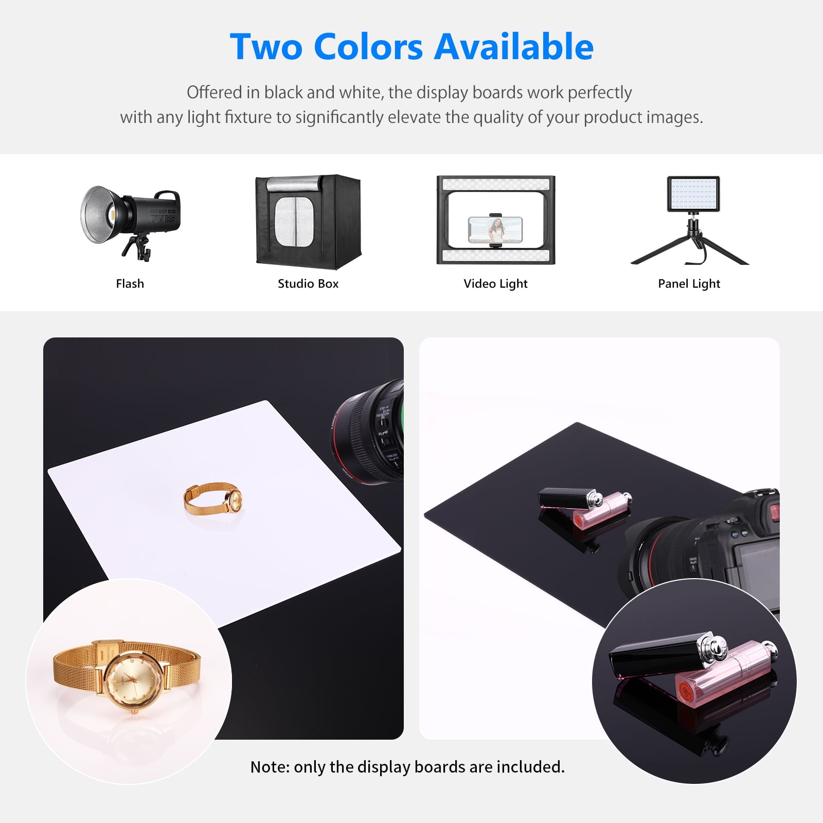 Buy Neewer 12”×12”/30×30cm Photography Acrylic Display Boards， Non ...