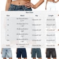 CHEEREAM Jean Shorts for Knee Length Women Stretchy Straight Leg Pocket ...
