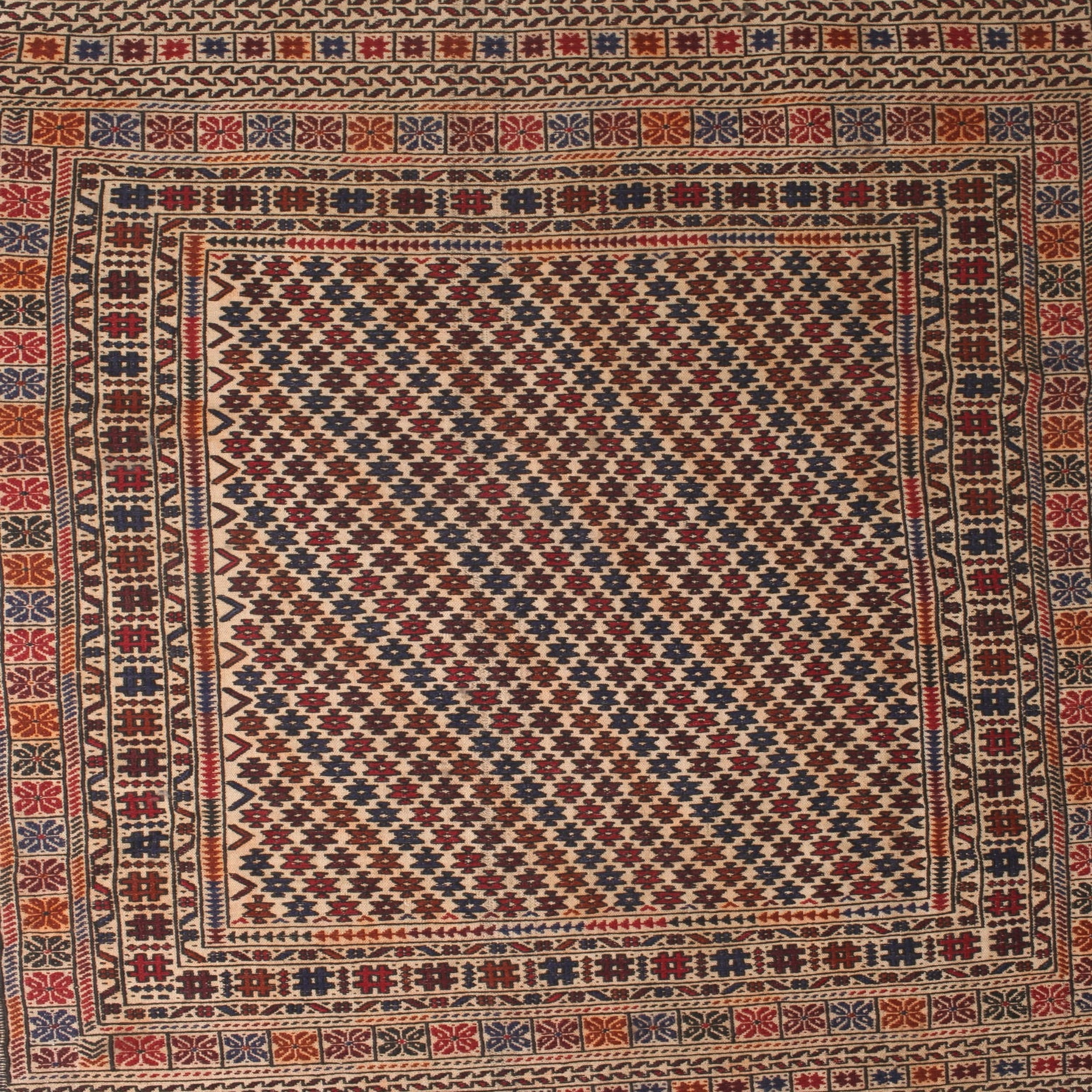 Ahgly Company Indoor Square Traditional Brown Persian Area Rugs, 5 ...