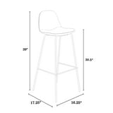 Inmod Sigfred Boucle Barstool (Set of 2) - Walmart.com