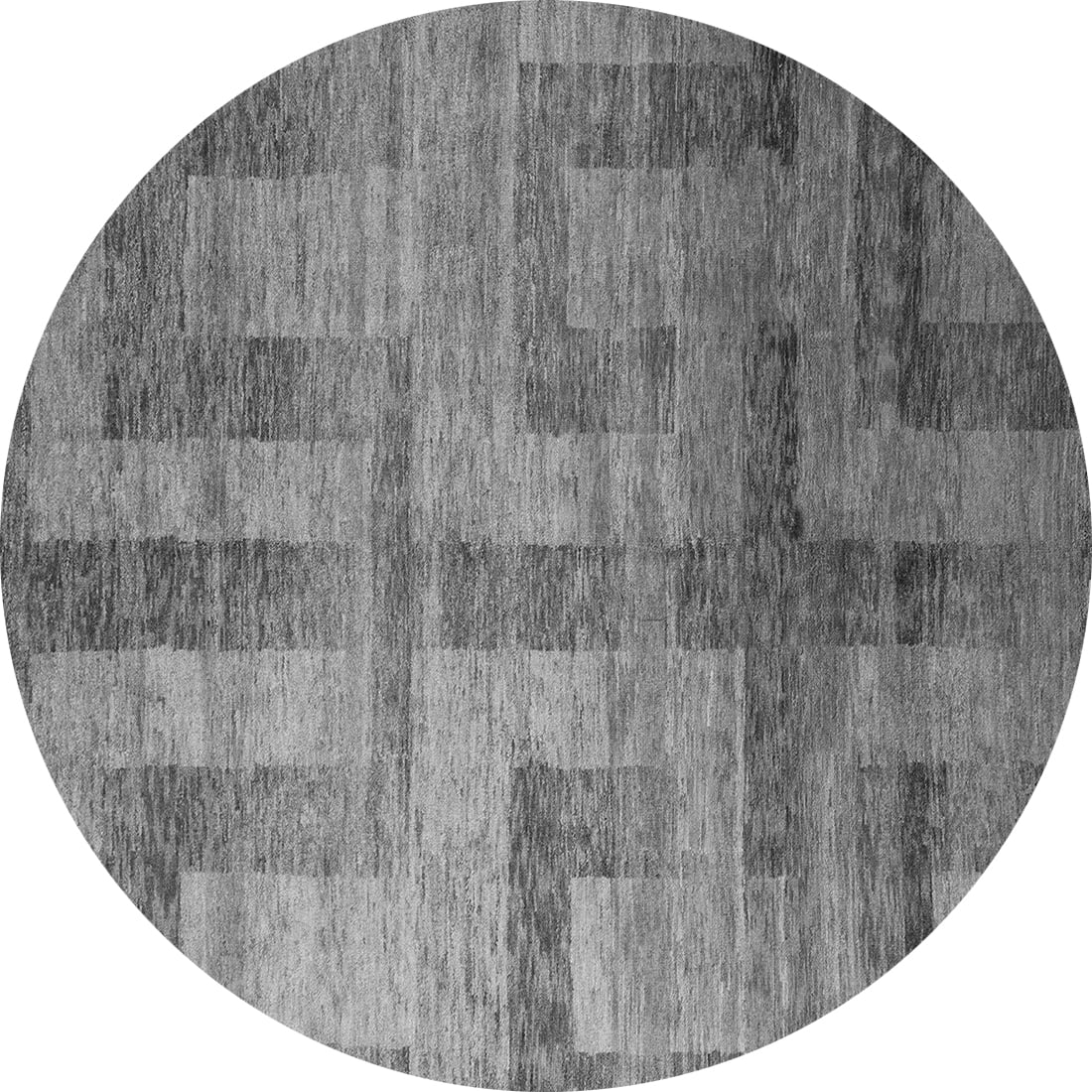 Ahgly Company Indoor Round Abstract Gray Modern Area Rugs, 5' Round ...