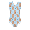 Baby Girl Swimsuit Gymnastics Leotard One Piece Solid Print Crew Neck ...