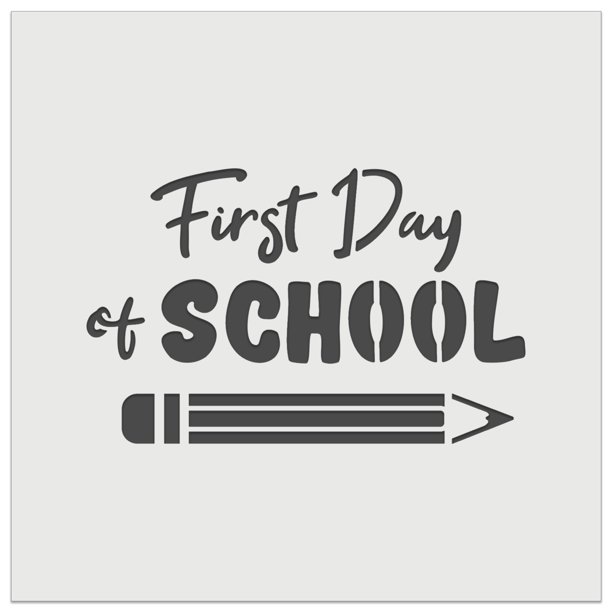 First Day of School Pencil DIY Cookie Wall Craft Stencil - 3.5 Inch ...
