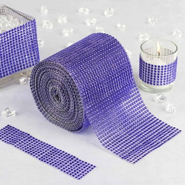 Two Tone Rhinestone Diamond Mesh Wrap Ribbon, 2-1/2-inch, 10-yard ...