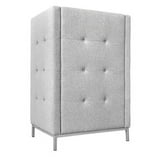 Traffic Modular Seating Lounge Privacy Chair with USB Outlet Ash Grey ...