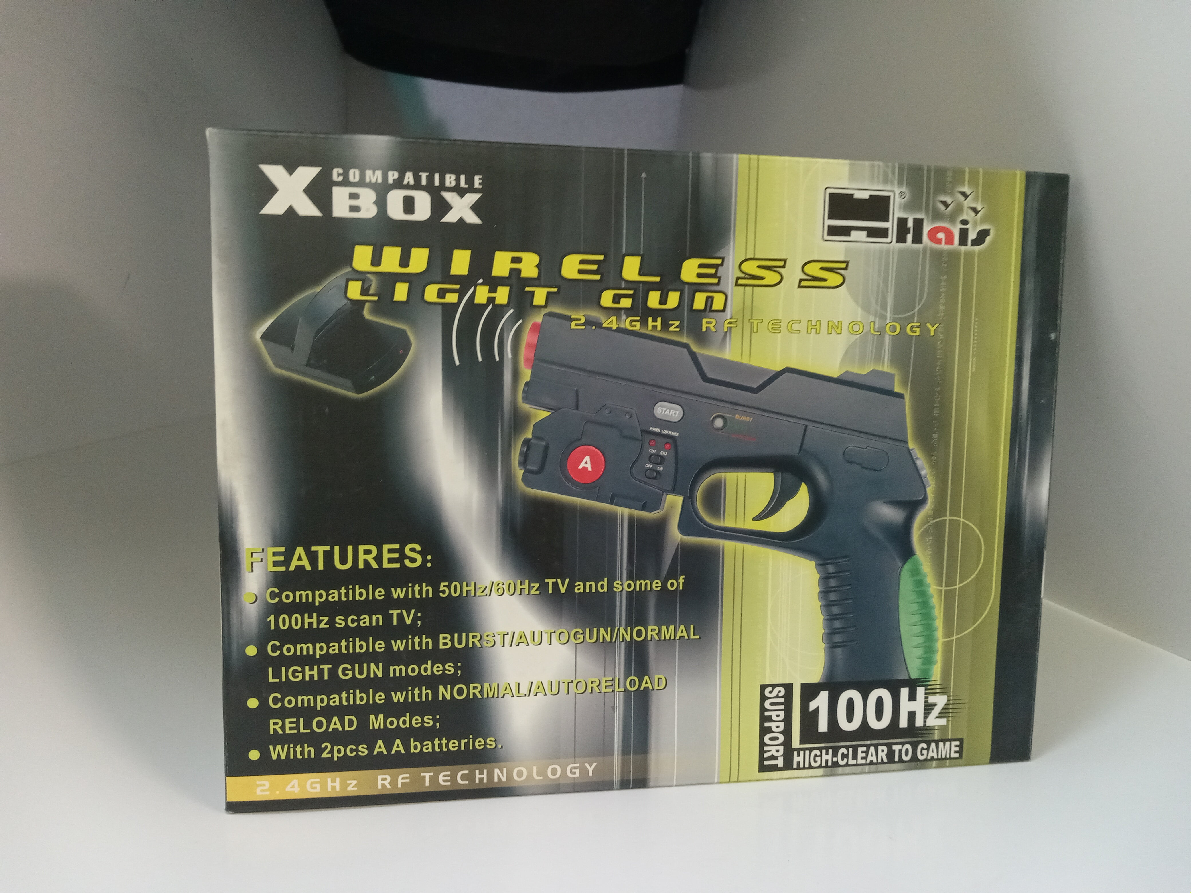 WIRELESS LIGHT GUN Auto Reload 2.4GHz for ORIGINAL XBOX Console ...