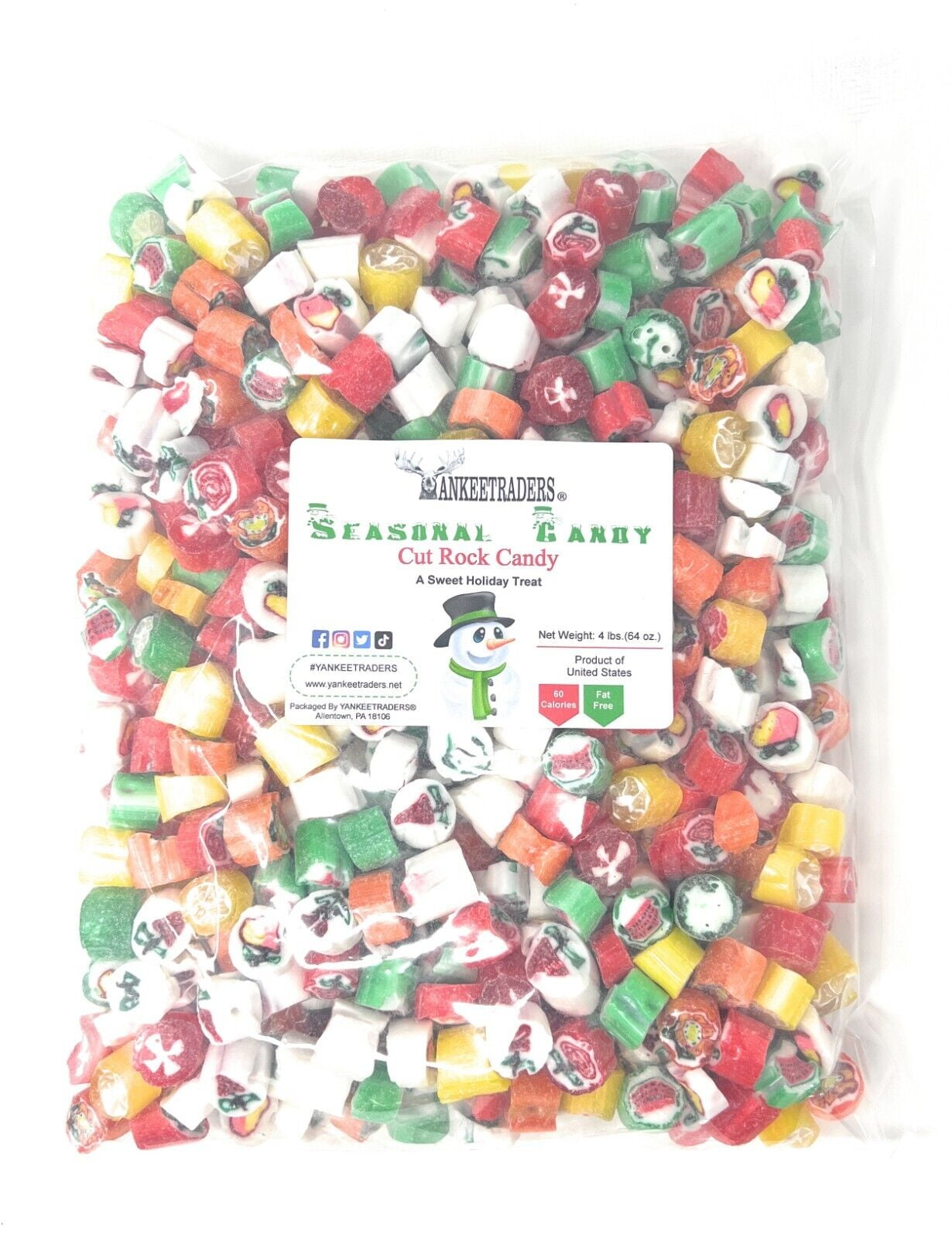 YANKEETRADERS® Holiday Cut Rock Candy, 4 lbs. - Walmart.com