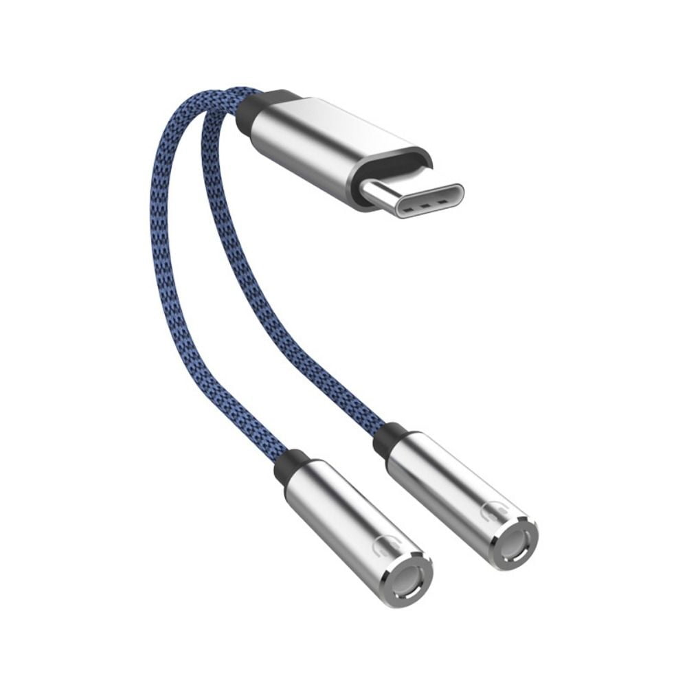 Mobile Phone HiFi Headset Adapter 1 to 2 USB Type C to Dual 3.5mm Audio ...