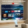 Smart Projector, Native 1080P with 4K Support, WiFi Bluetooth, Auto ...