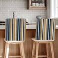 Blue Yellow Striped Chair Back Covers, Modern Stripes Art Removable ...