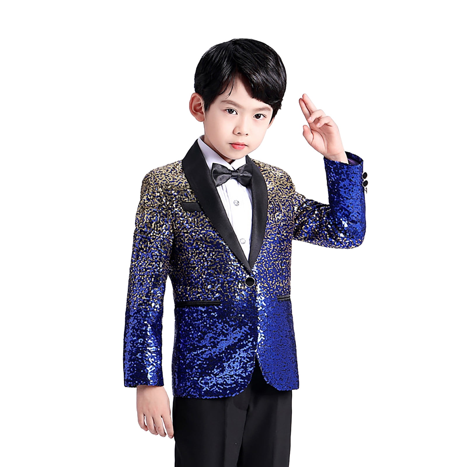 Click here for Xaszhn Elegant Boys Shimmering Suit Jacket With Bl... prices