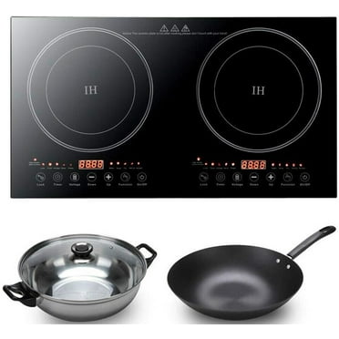 Double Electric Induction Stove, Sunmaki 1800W Portable Induction ...