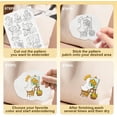 4 Sheets Cloth Stick and Stitch Embroidery Patterns Non-woven Fabrics ...