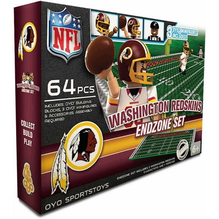 OYO Sports 64-Piece NFL End Zone Building Block Set, Washington ...