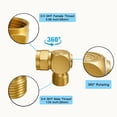 90? Hose Elbow Adapter, Brass 3/4" Garden Hose Connector with PTFE Tape ...