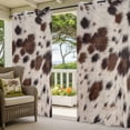 Brown Fur Texture Outdoor Curtains for Patio, Country Farm Animal ...