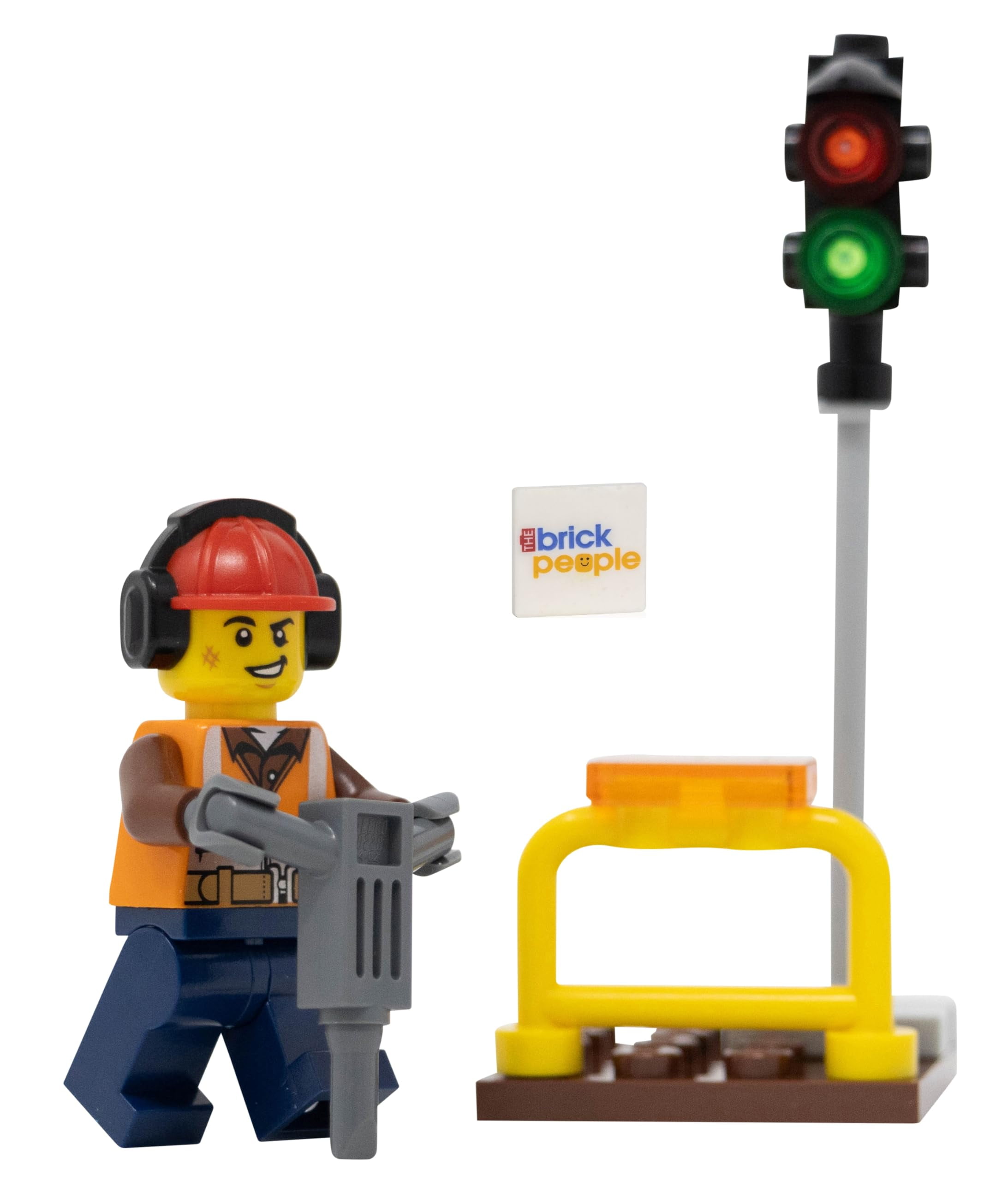 Trabajador de construcción de juguete de LEGO City con martillo ...