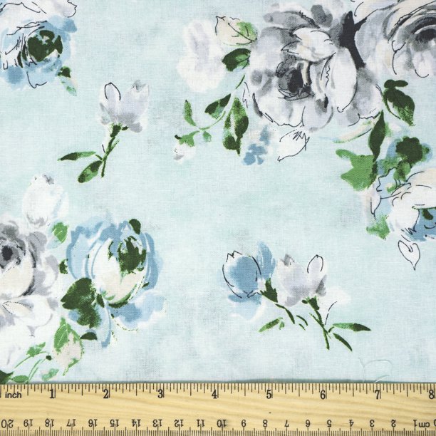 Waverly Inspirations 44" x 1 yd Precut Cotton Catalina Rose Sewing ...