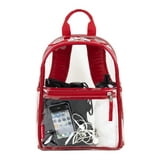 Eastsport Unisex Clear Mini Dome Backpack, Red Trim - Walmart.com