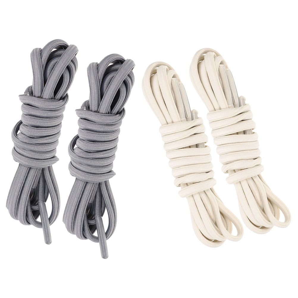 Click here for Showeroro 2 Pairs Elastic Shoelaces Rubber Gray Fo... prices