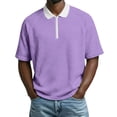 Baeitkot Men's Short Sleeved Shirt Lapel Top Men's Casual and ...