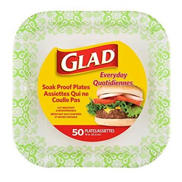 Glad Paper Plates, 8.5", Pink Flower, 50 Ct - Walmart.com