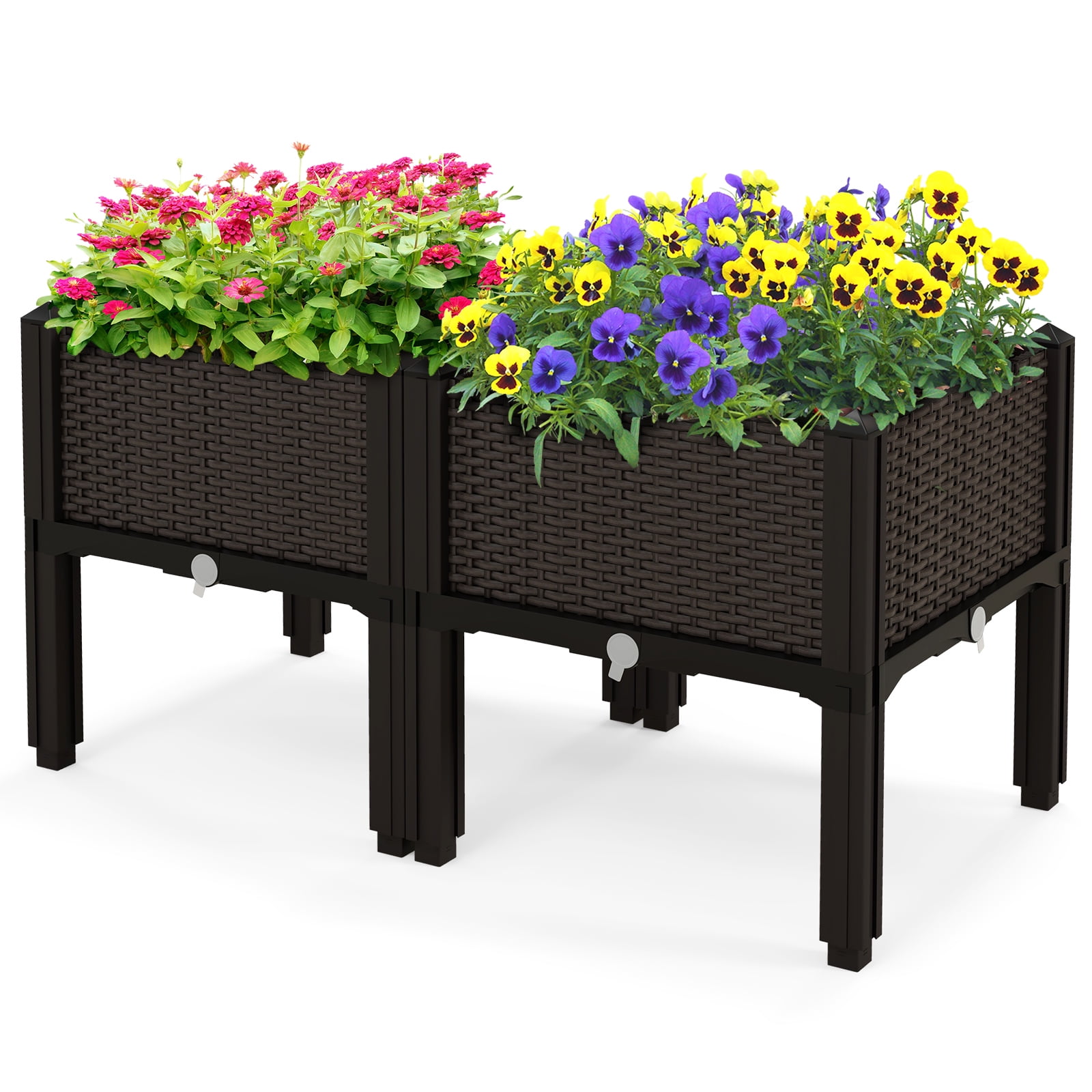 Click here for Topbuy Outdoor 2 Set Planter Vertical Elevated Rai... prices