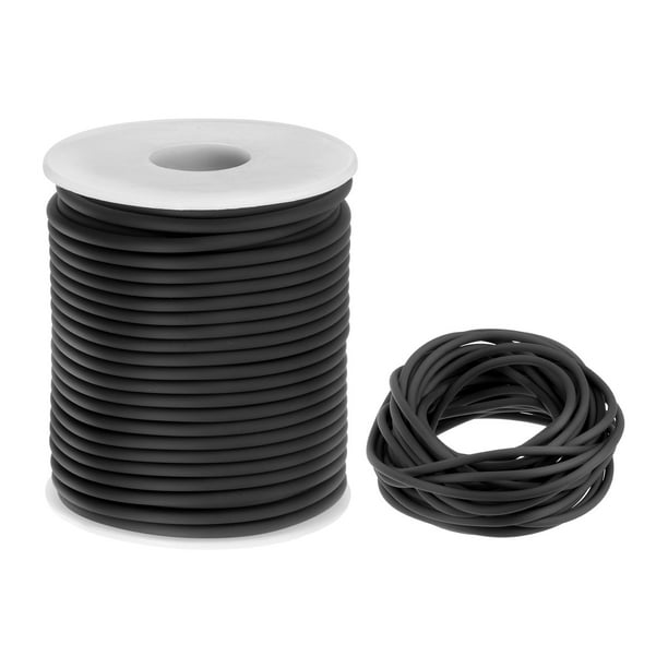 Goma Cordón Tubo Hueco Unique Bargains Tubería 16 Pies 1/8 Dia Negro ...