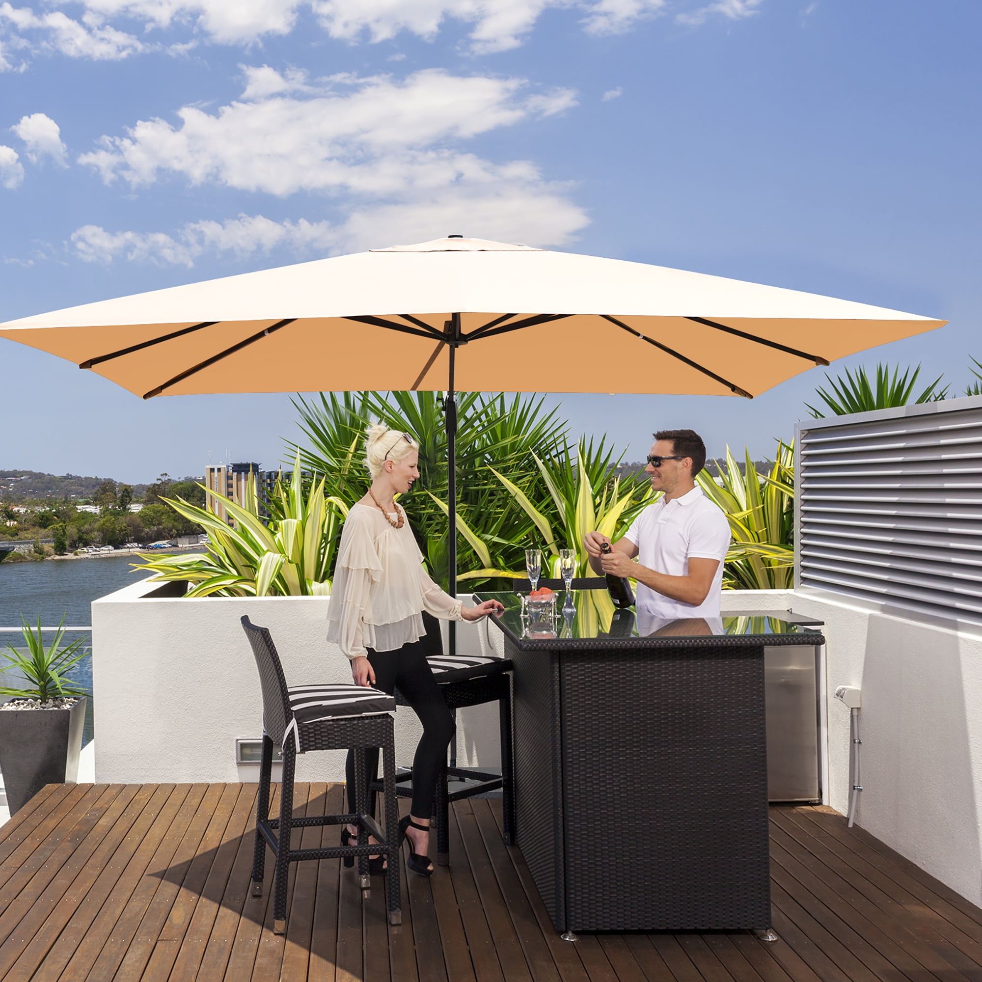 Click here for Costway 10x13 Patio Offset Cantilever Umbrella Alu... prices