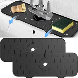 Gemdeck 18" Silicone Faucet Mats Kitchen Sink Splash Guard Water ...