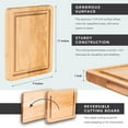 Rossie Home Blonde Maple Reversible Cutting Board with Juice Grooves ...