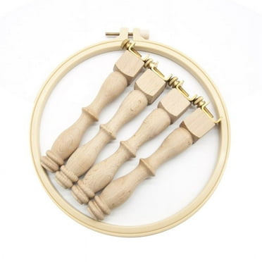 Adjustable Embroidery Hoop Holder with Clamp, Wooden Stitch Stand ...